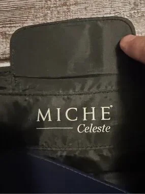 Miche | Bags | Miche Blue Cosmetic Tote With Black Accents Demi Shell ...